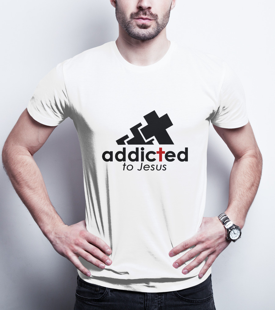 Addicted To Jesus Christian Faith Cross T-Shirt