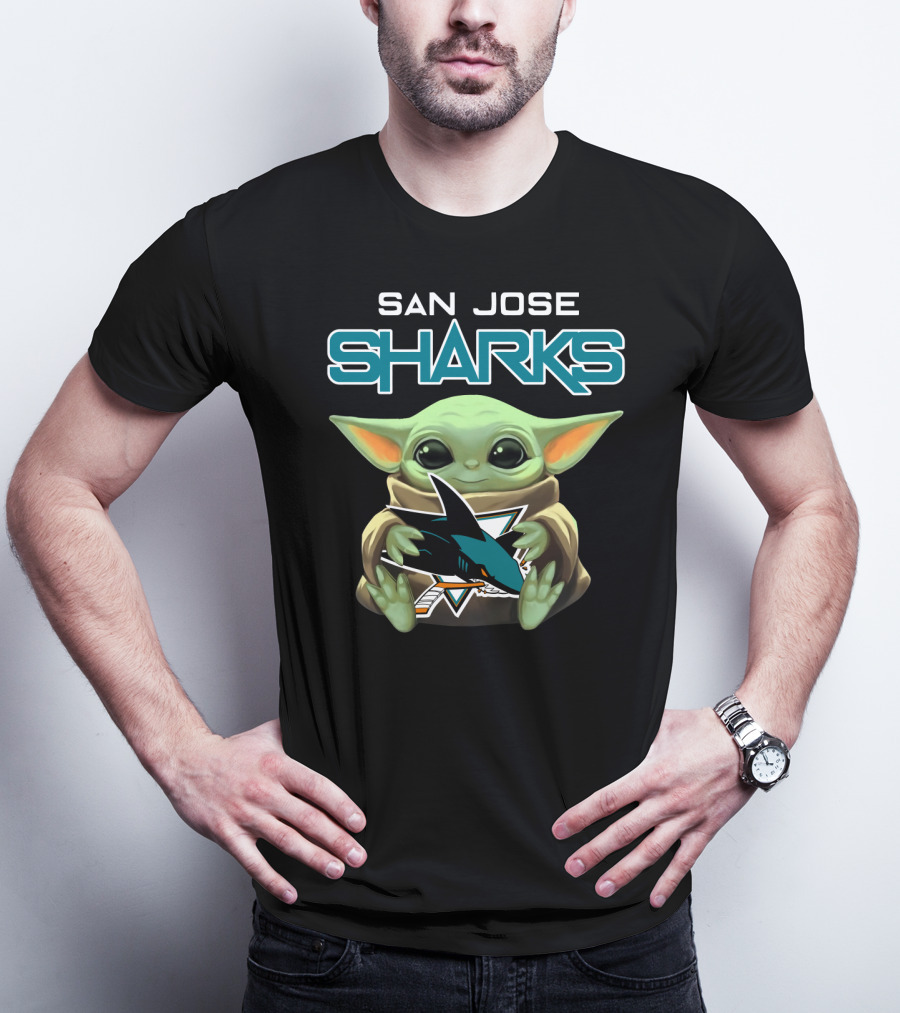 San Jose Sharks Baby Yoda T-Shirt