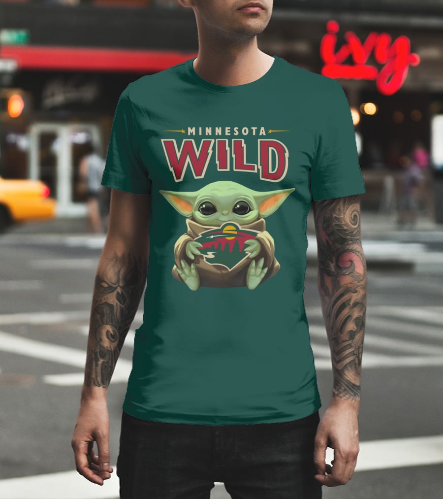 Minnesota Wild Baby Yoda T-Shirt