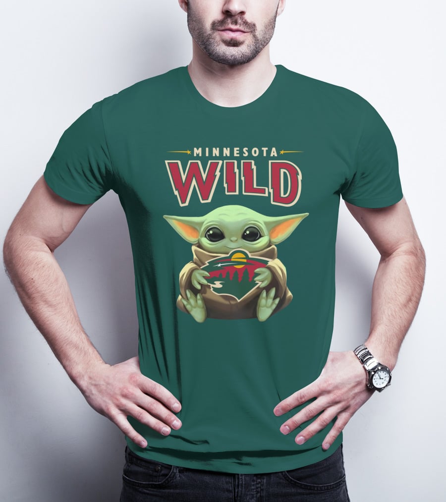Minnesota Wild Baby Yoda T-Shirt