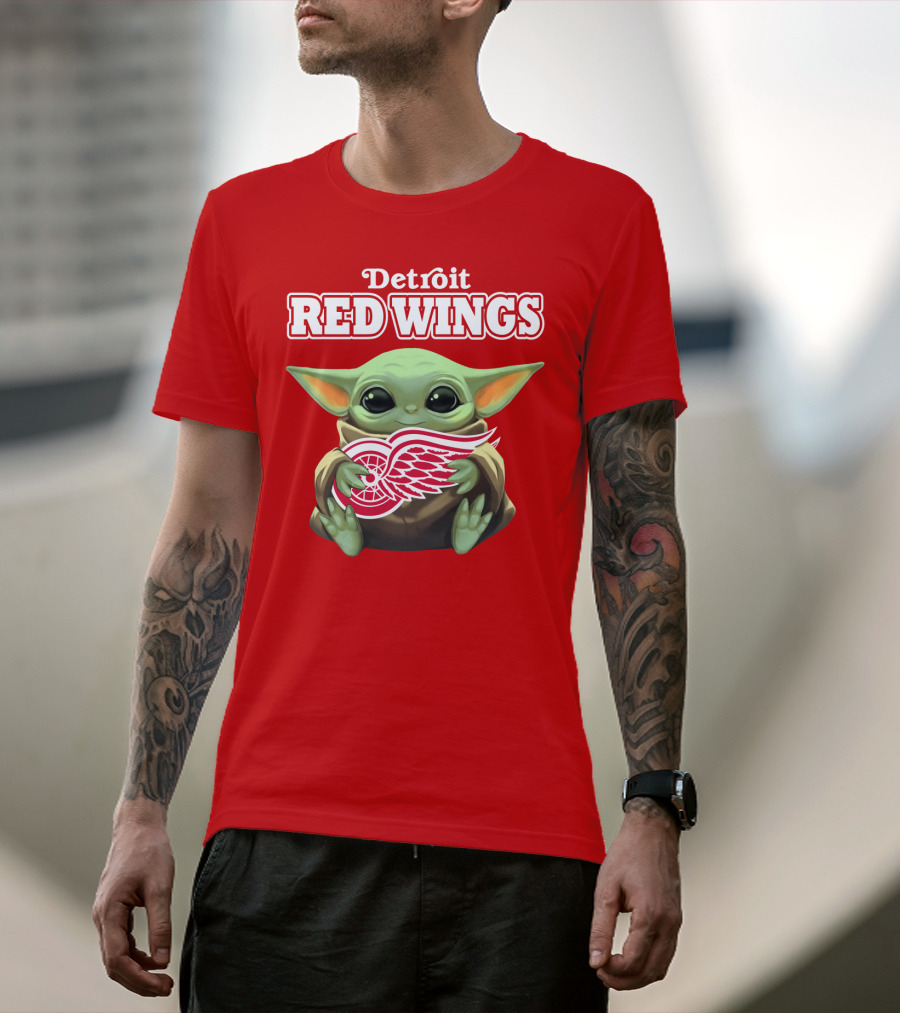 Detroit Red Wings Baby Yoda T-Shirt