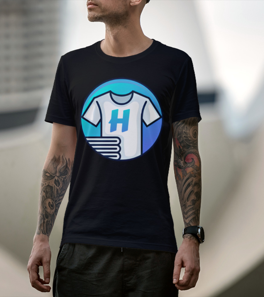 Hafrito H Logo On Shirt With Folded Laundry T-Shirt