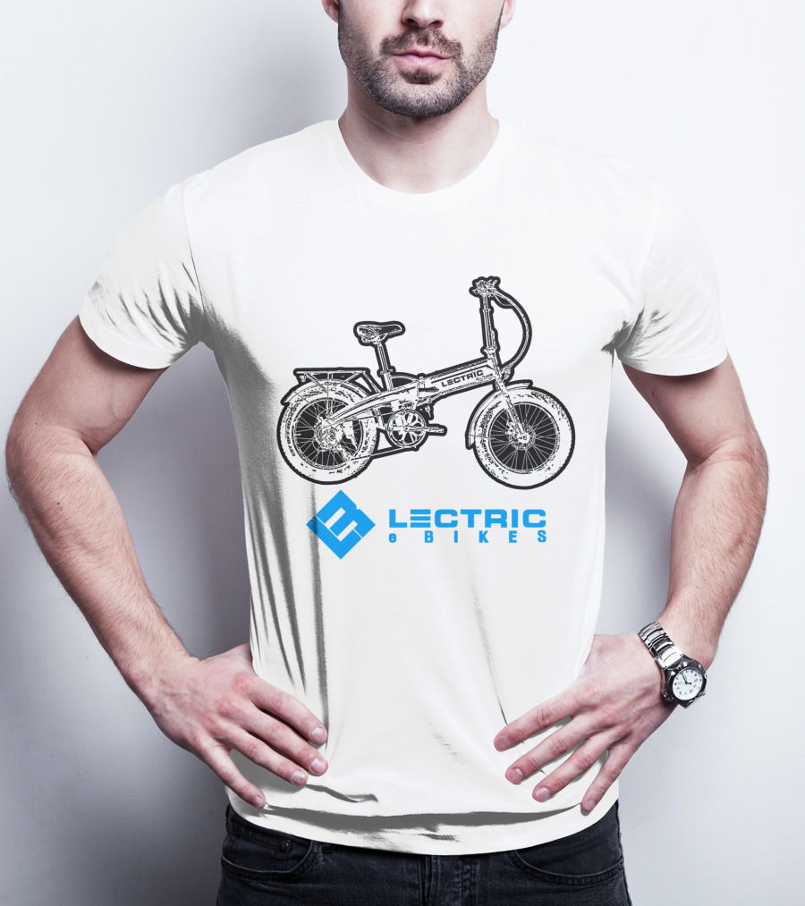 Lectric E Bikes Ride USA Retro Foldable Electric Bicycle T-Shirt