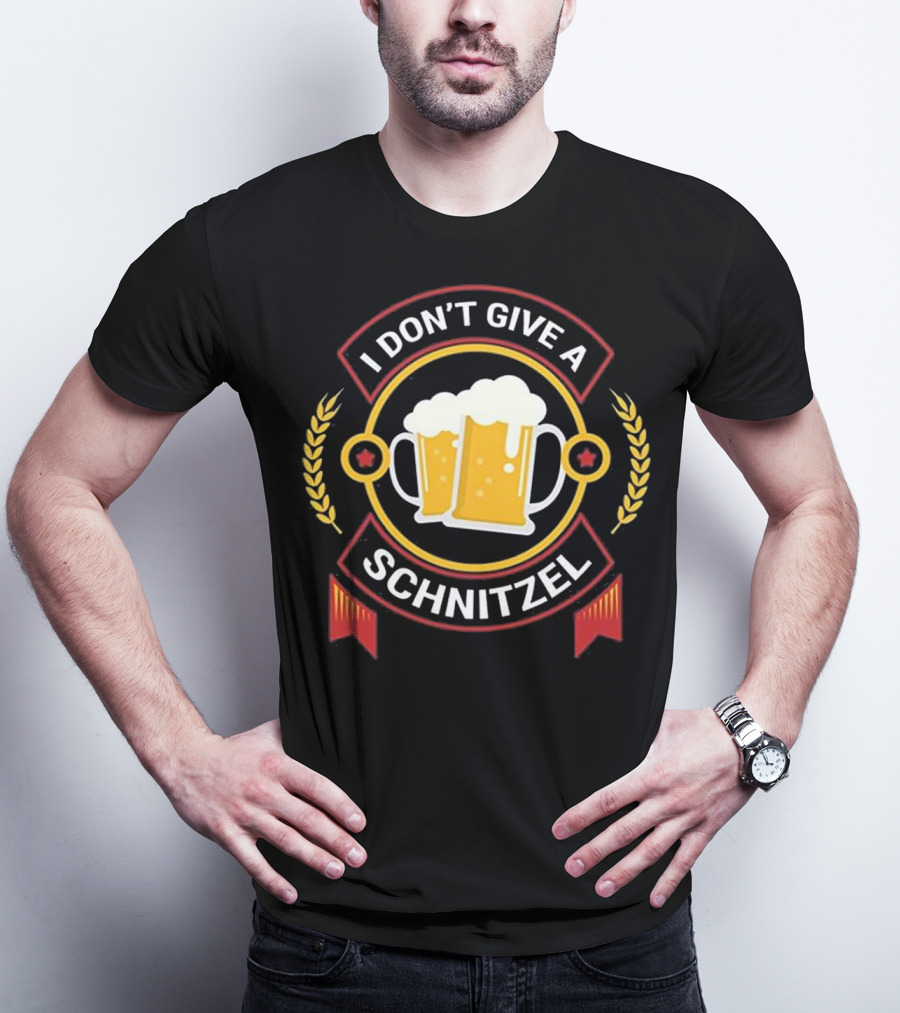 Oktoberfest Beer Humor I Don't Give A Schnitzel Snitzel Food Festival T-Shirt