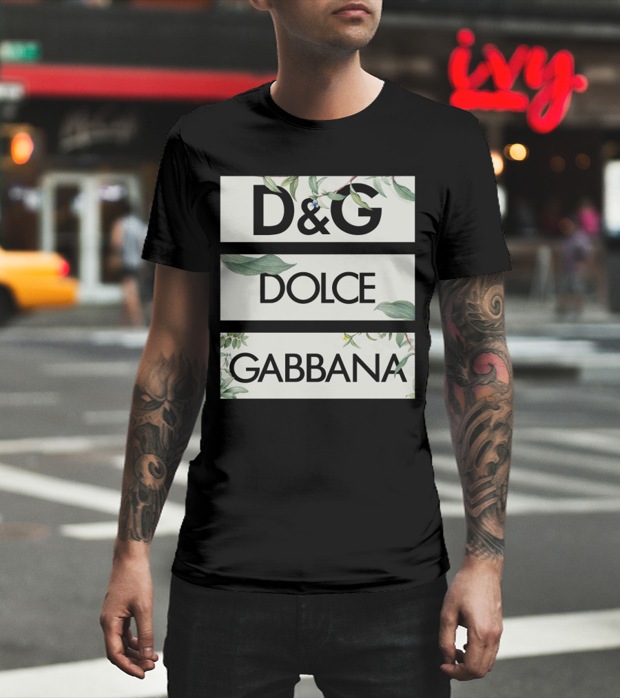 D&G Dolce Gabbana Botanical Leafs T-Shirt