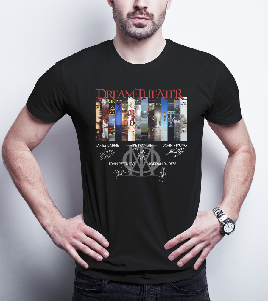 Dream Theater Albums James Labrie Mike Mangini John Myung John Petrucci Jordan Rudess Signature Series T-Shirt