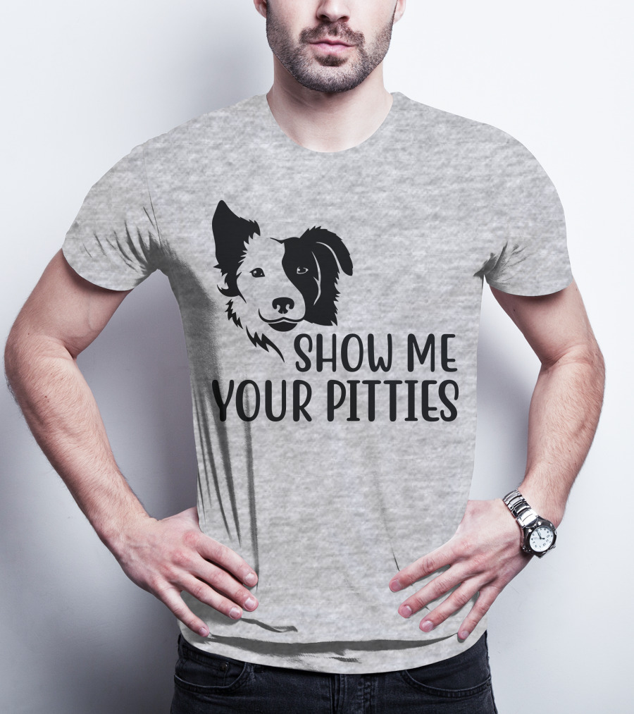 Show Me Your Pitties Dog Face Silhouette T-Shirt