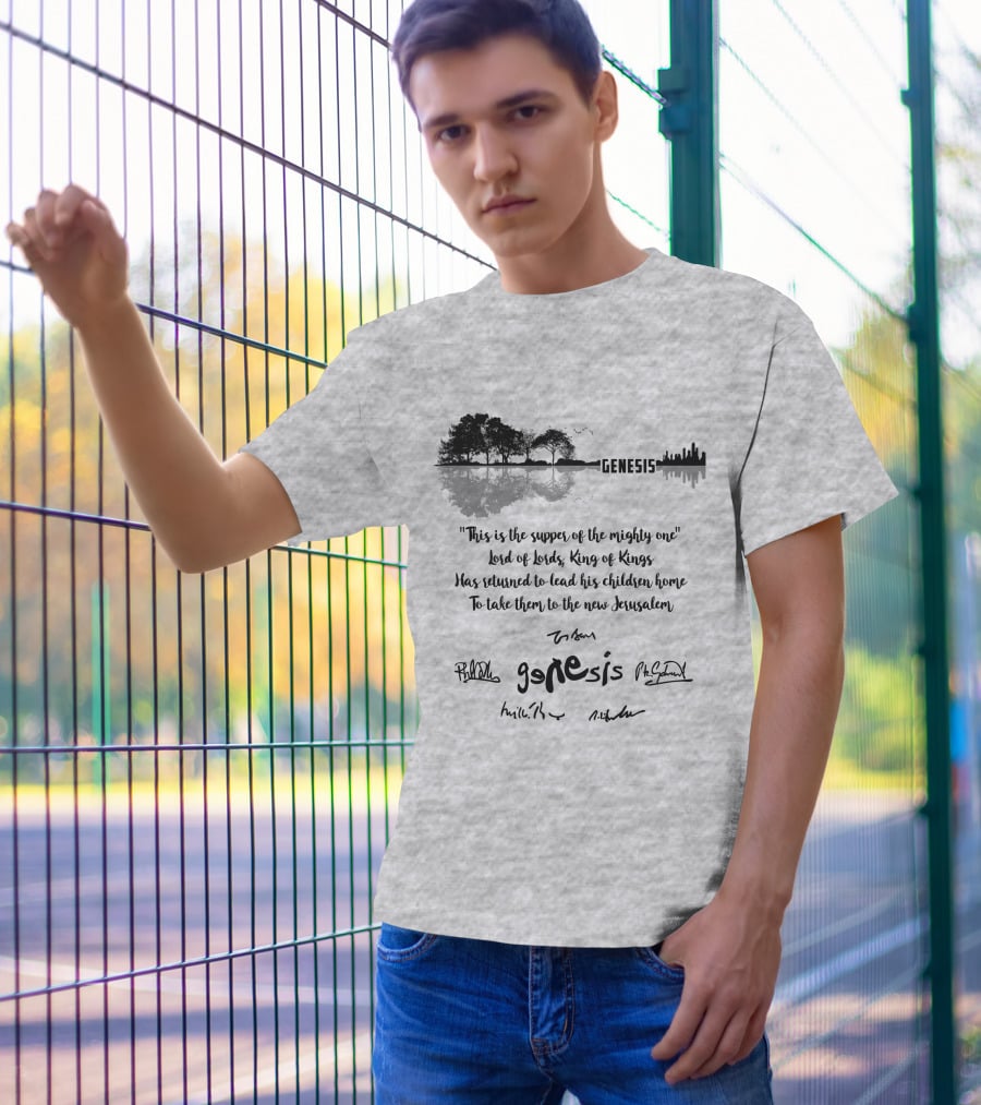 Genesis Cityscape Reflection Mighty One Lord Of Lords King Of Kings Return New Jerusalem T-Shirt