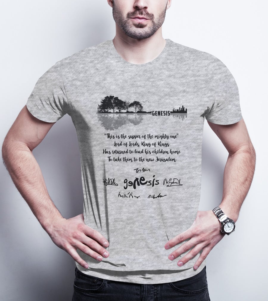 Genesis Cityscape Reflection Mighty One Lord Of Lords King Of Kings Return New Jerusalem T-Shirt