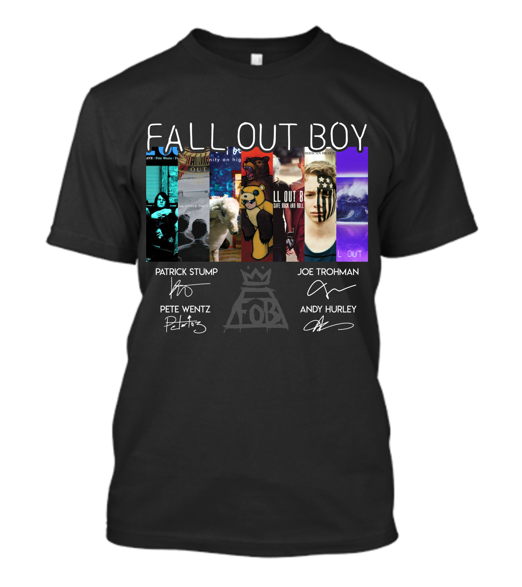 Fall Out Boy Signed Album Cover Foil Poster T-Shirt