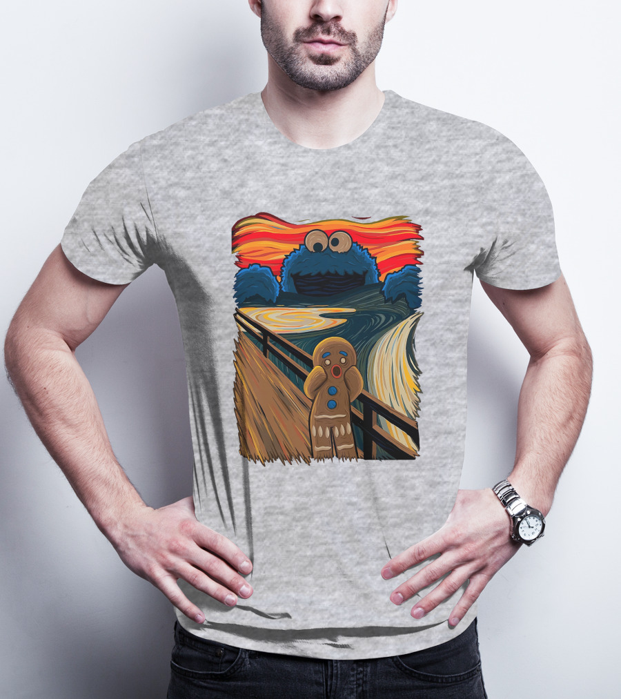 The Scream Cookie Monster Gingerbread T-Shirt