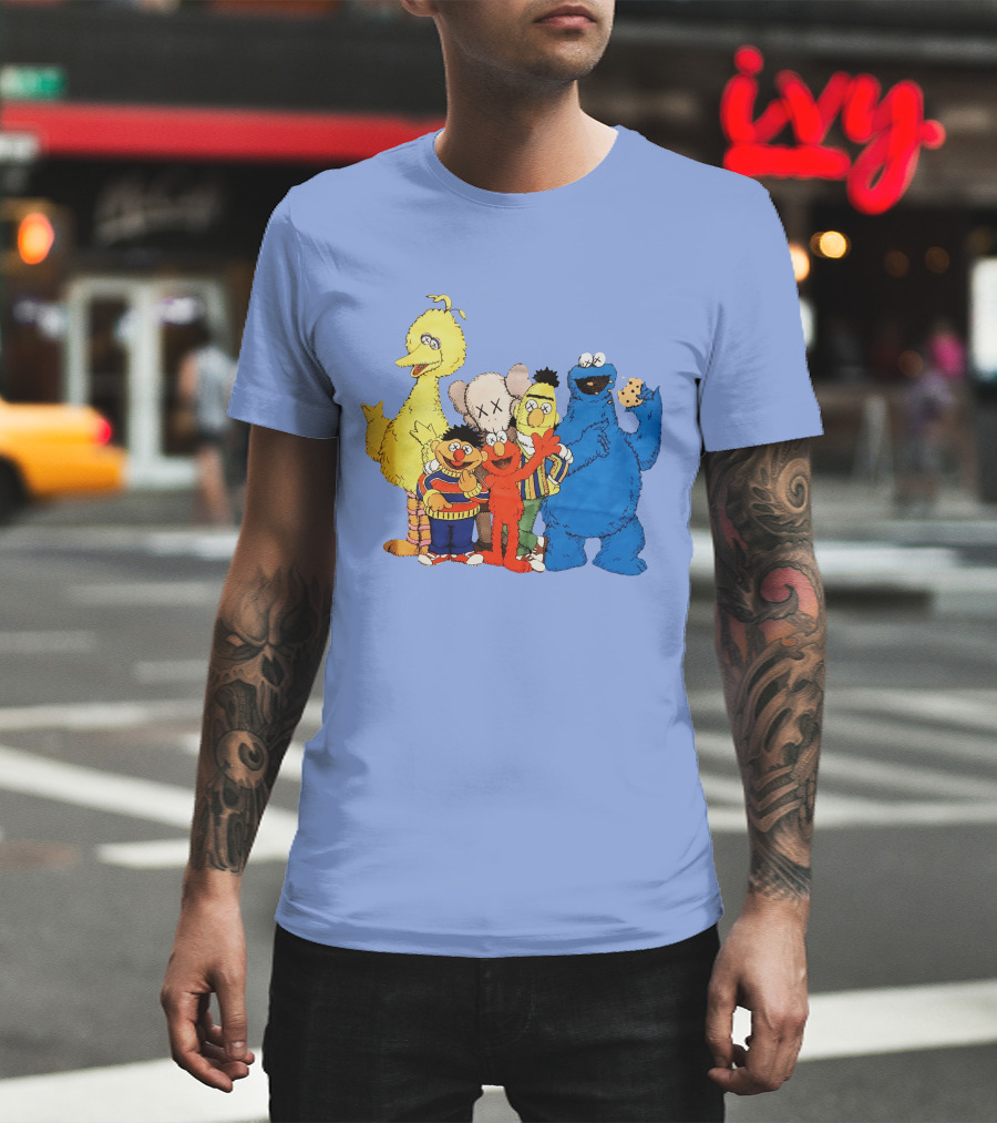 Kaws Sesame Street Characters Collection T-Shirt