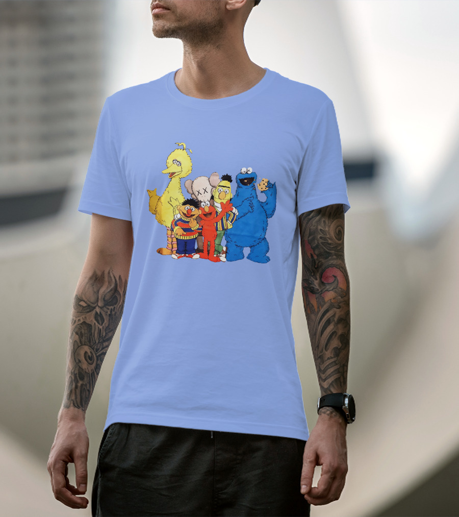Kaws Sesame Street Characters Collection T-Shirt