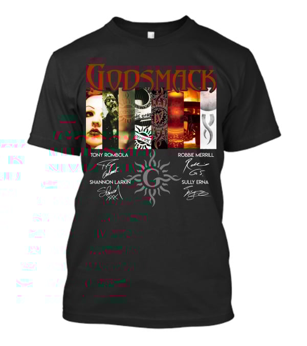 Godsmack Iv Tony Rombola Robbie Merrill Shannon Larkin Sully Erna Signatures T-Shirt