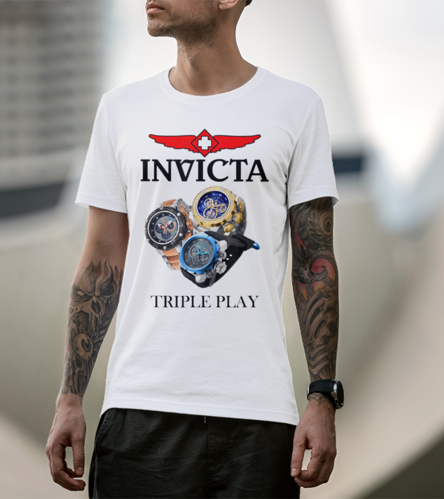 Invicta Triple Play Swiss-Inspired Luxurious Watch Collection T-Shirt