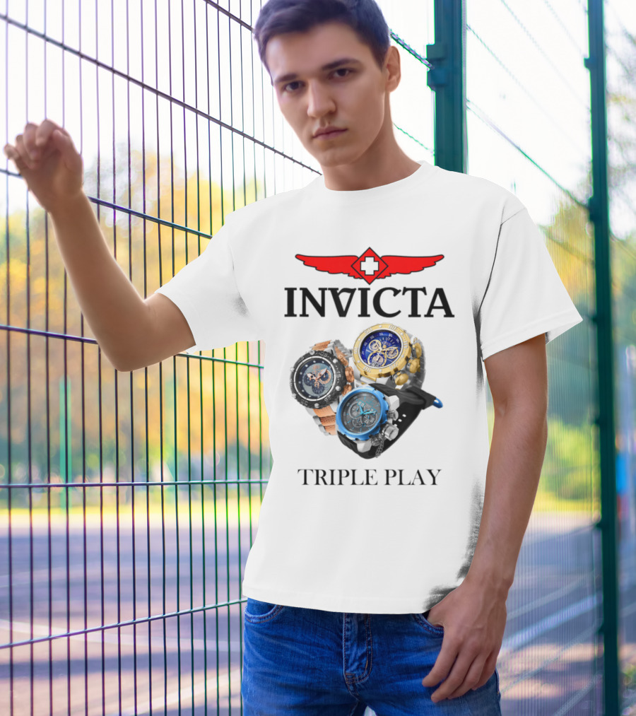 Invicta Triple Play Swiss-Inspired Luxurious Watch Collection T-Shirt