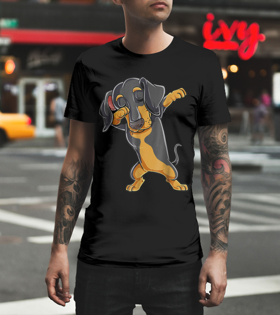Dabbing Dachshund Puppy Lovers Dab Dance Boys T-Shirt