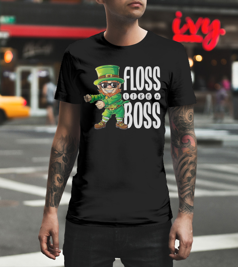Floss Like A Boss Leprechaun St Patricks Day Boys2 T-Shirt