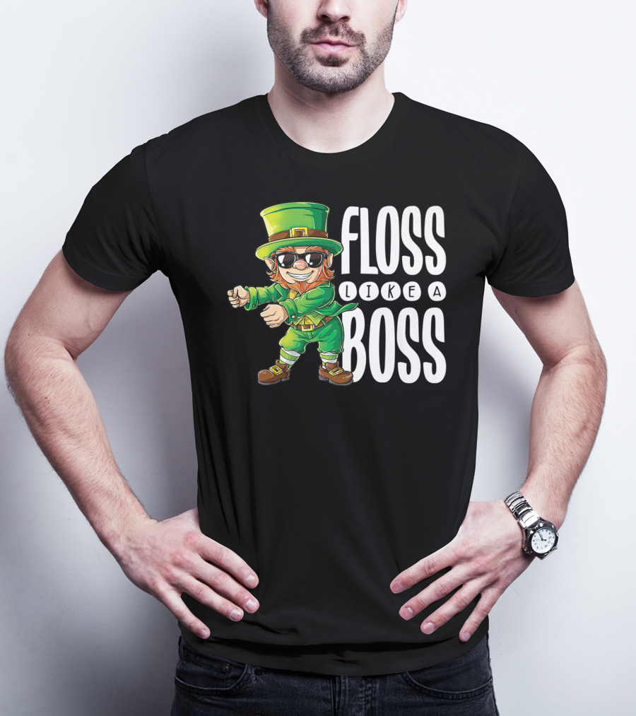 Floss Like A Boss Leprechaun St Patricks Day Boys2 T-Shirt
