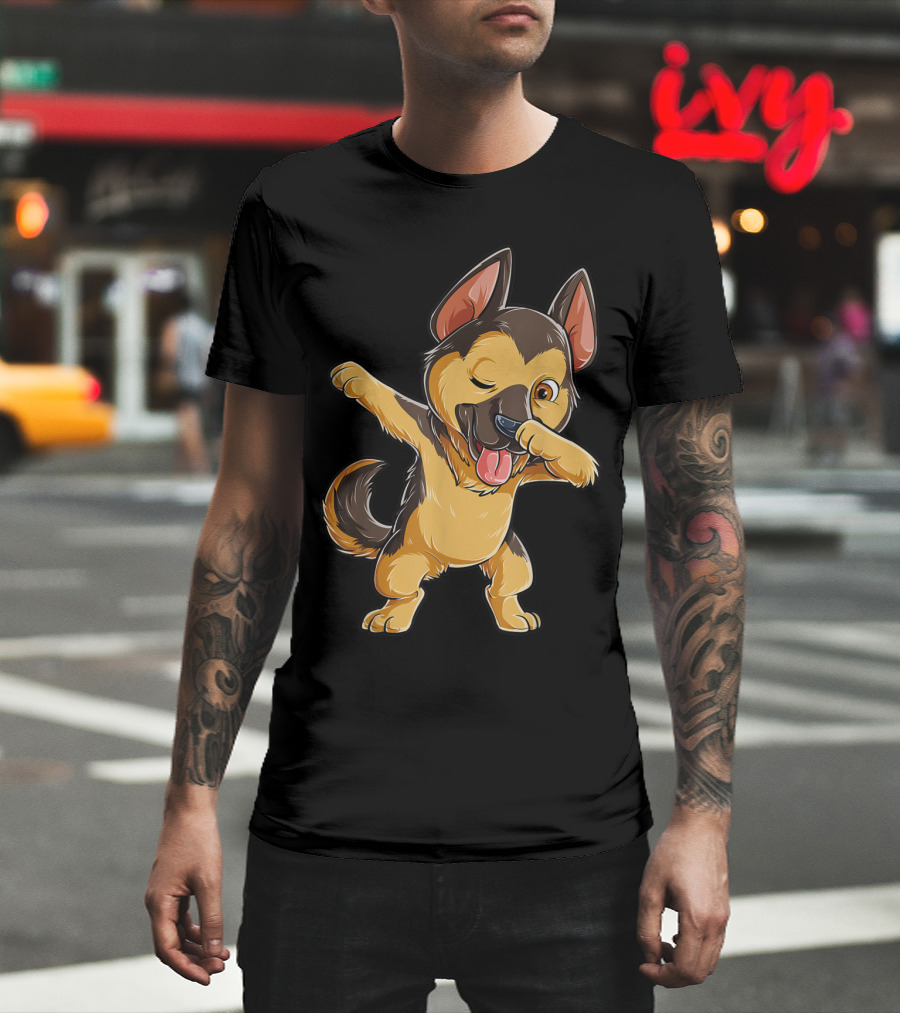 Dabbing German Shepherd Puppy Dance Boys Lover16 T-Shirt