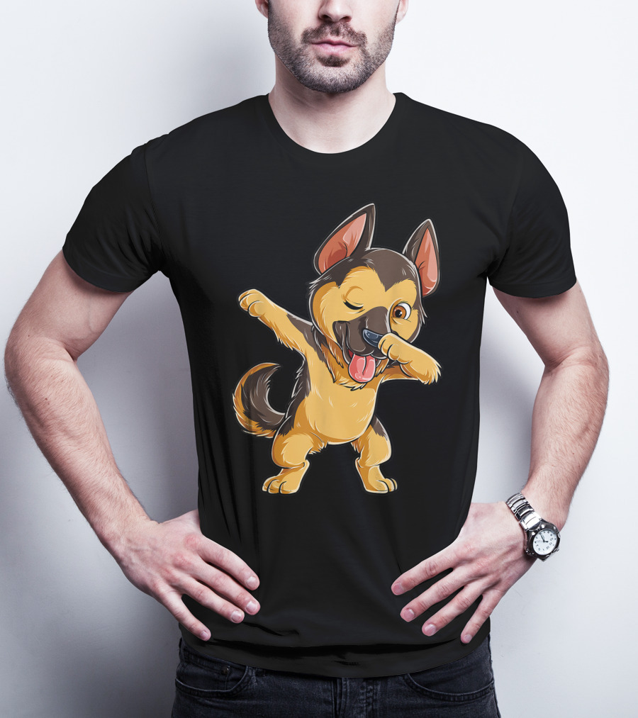 Dabbing German Shepherd Puppy Dance Boys Lover16 T-Shirt