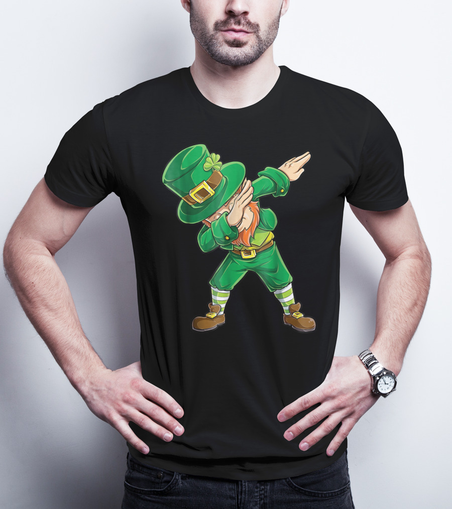 Dabbing Leprechaun St Patricks Day Boys Dab20 Dance Pose T-Shirt