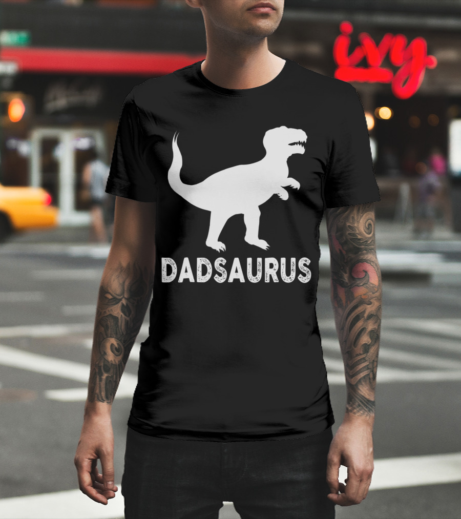 Dadsaurus Dad Dinosaur Men Daddy65 T-Rex T-Shirt