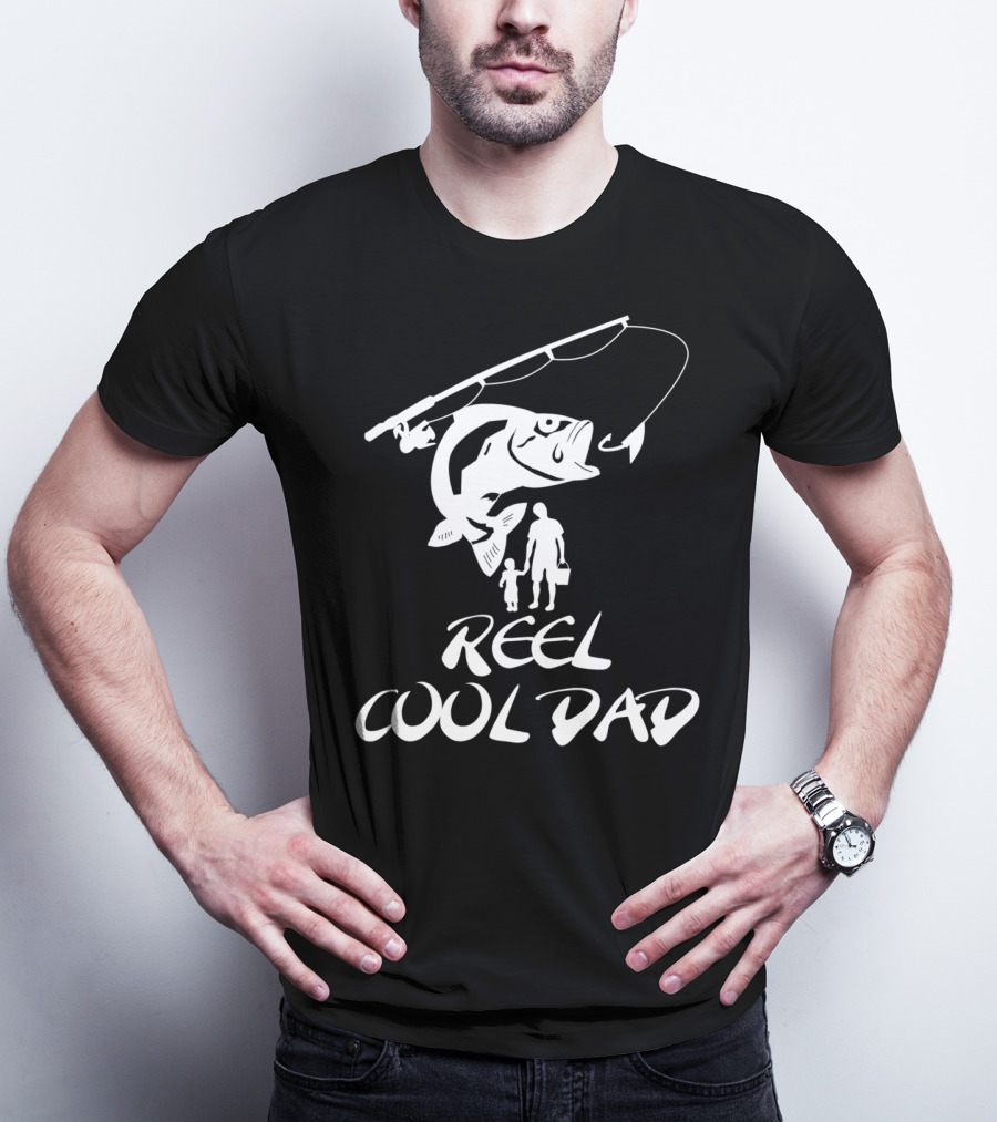 Father And Son Fishing Reel Cool Dad T-Shirt