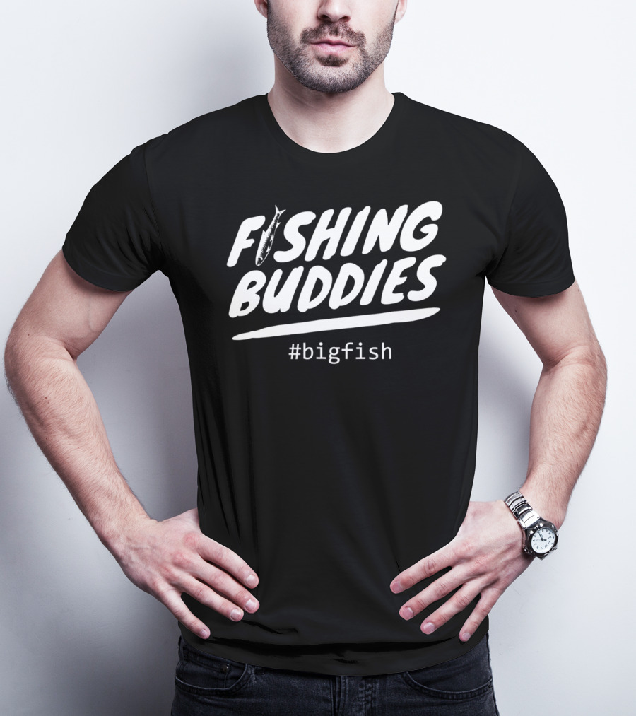 Fishing Buddies Father And Son #BigFish Dad Fisherman T-Shirt