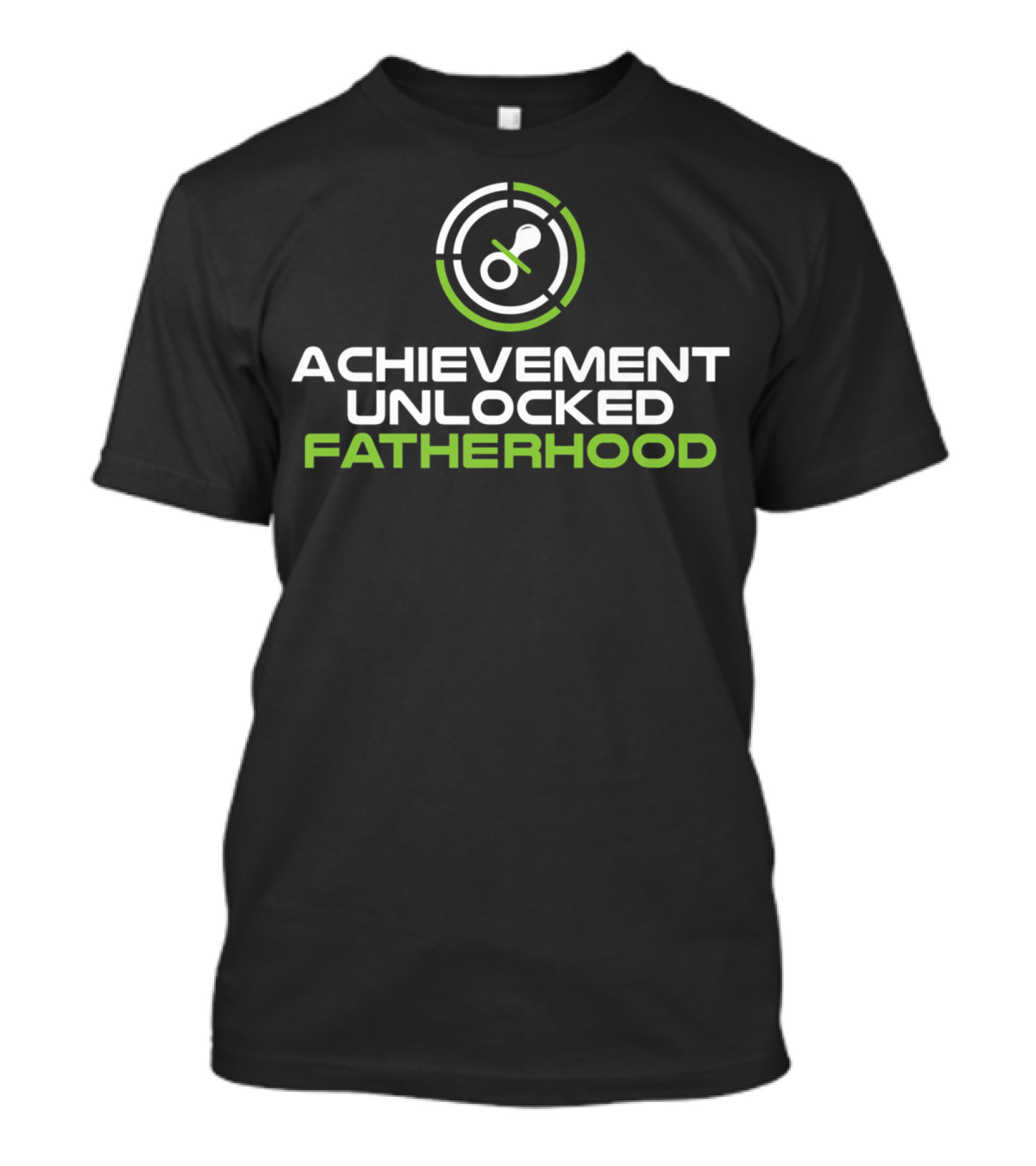 Achievement Unlocked Fatherhood Fathers Day Gaming Tees Gamer Dad T-Shirt