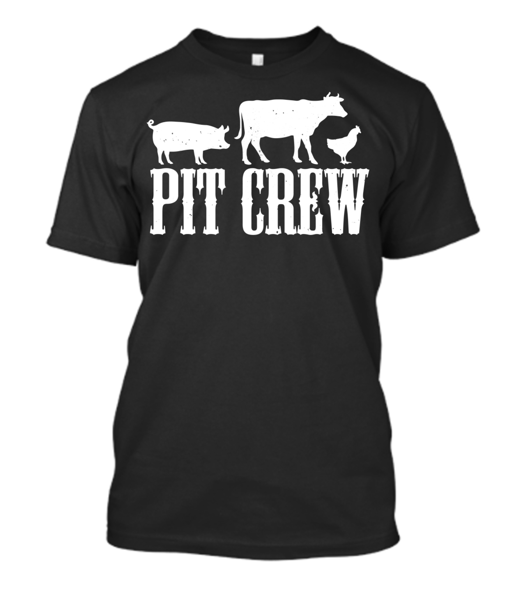 Funny BBQ Smoker Father Dad Grill Pit Crew Back Print43 T-Shirt