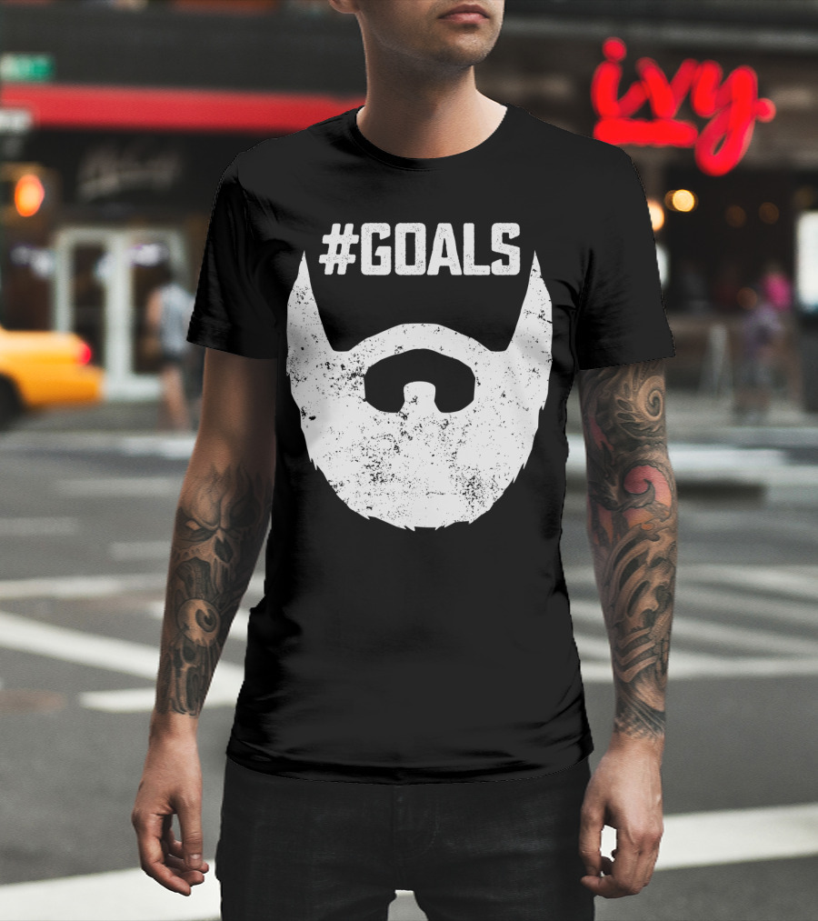 Goals Beard For Bearded Dad Husband T-Shirt