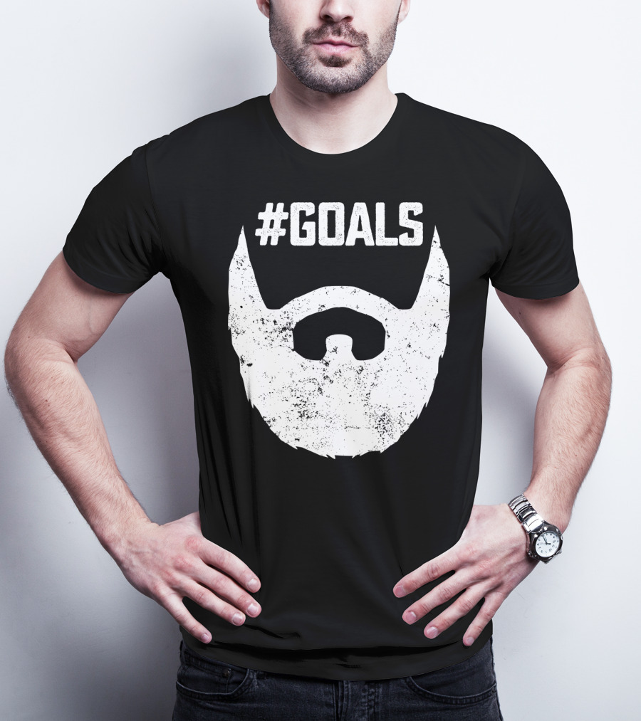 Goals Beard For Bearded Dad Husband T-Shirt