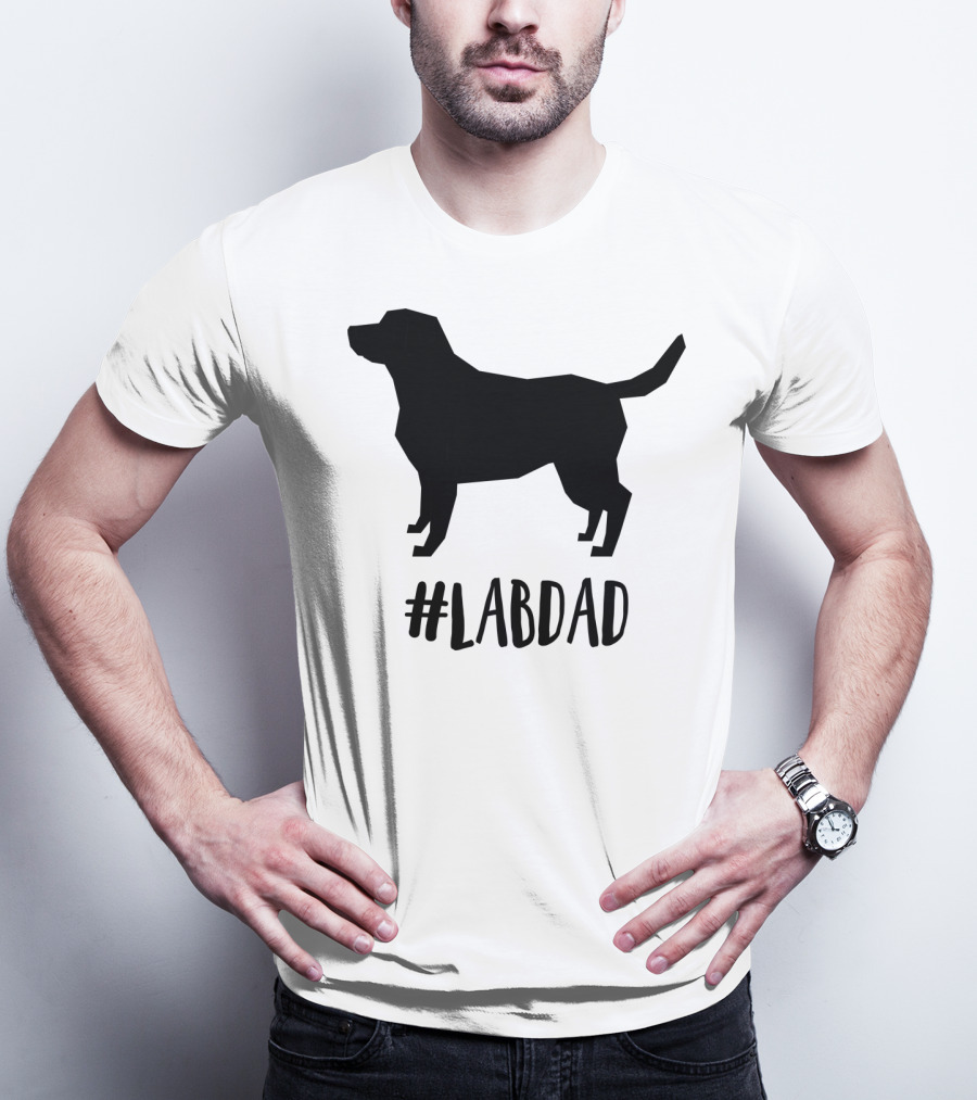 LABDAD Yellow Black Labrador Retriever Dog T-Shirt