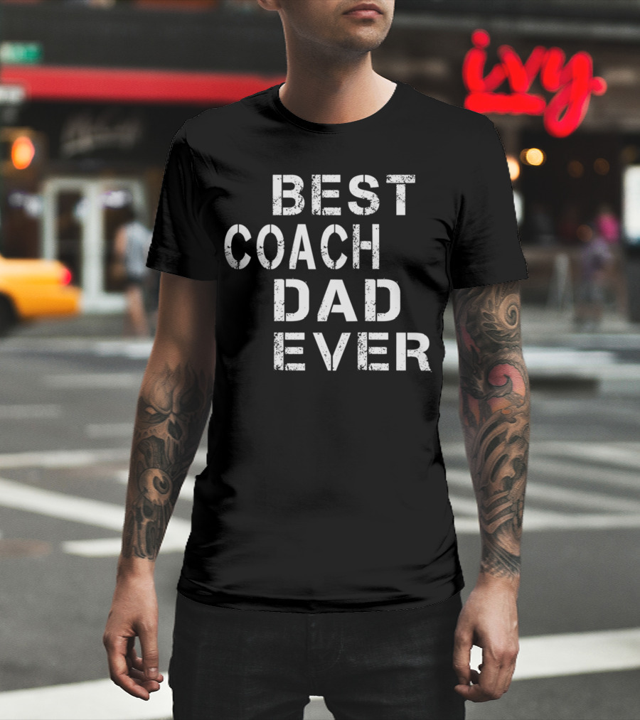 Best Coach Dad Ever Vintage Coach Mens S66 T-Shirt