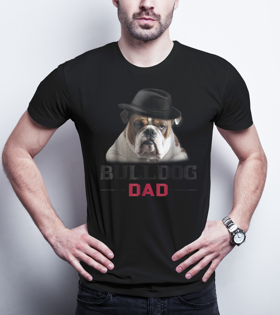 Bulldog Dad Dog Lovers Stylish Hat T-Shirt