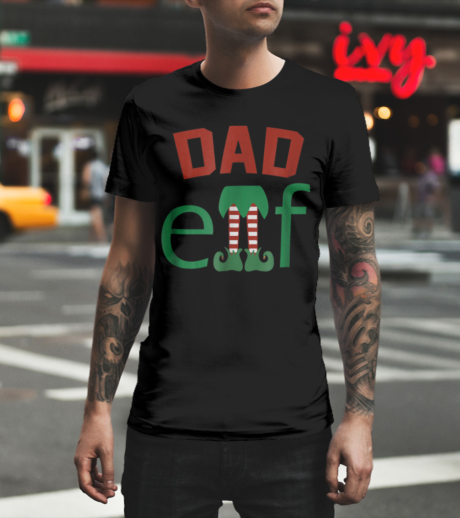 Dad Elf Christmas Family Matching Holiday T-Shirt