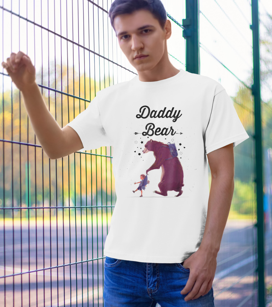 Daddy Bear Camping Papa Mens Dad Father T-Shirt