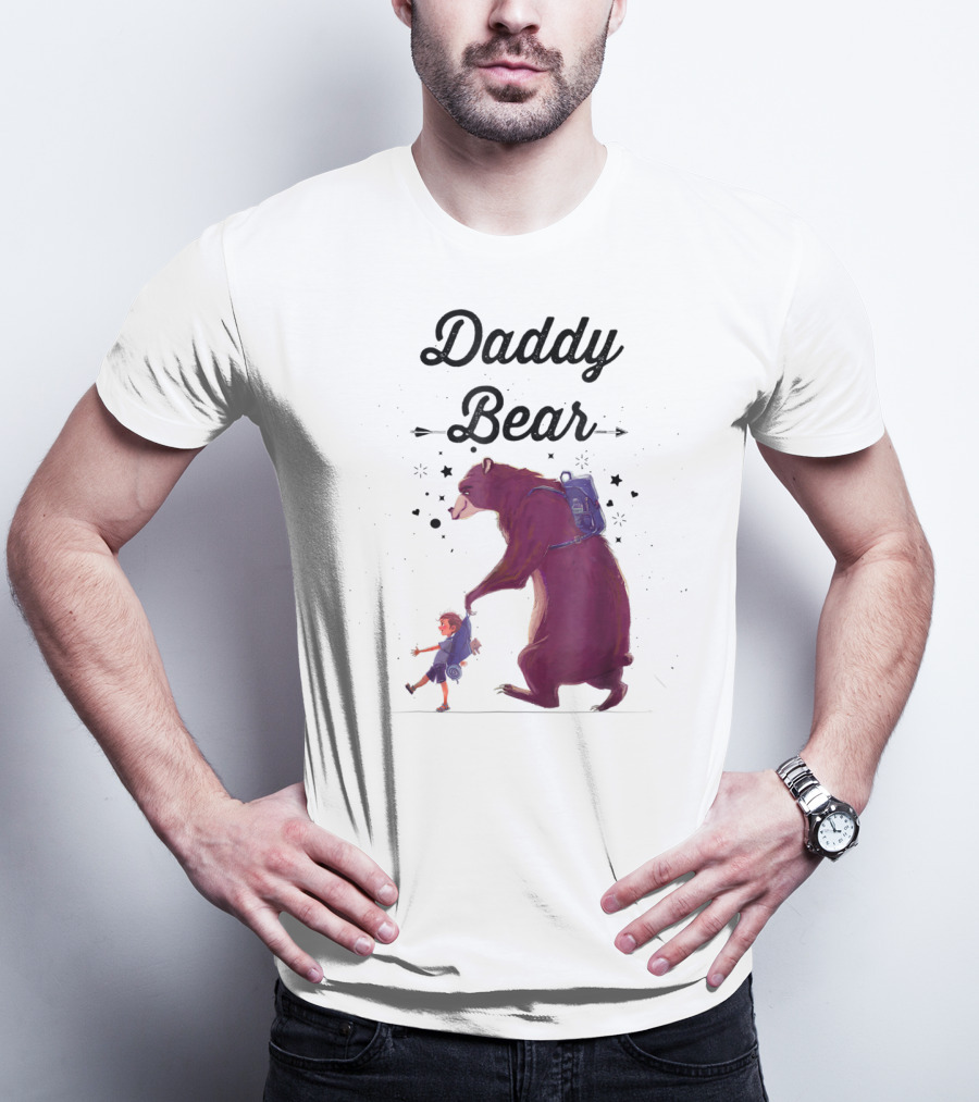 Daddy Bear Camping Papa Mens Dad Father T-Shirt