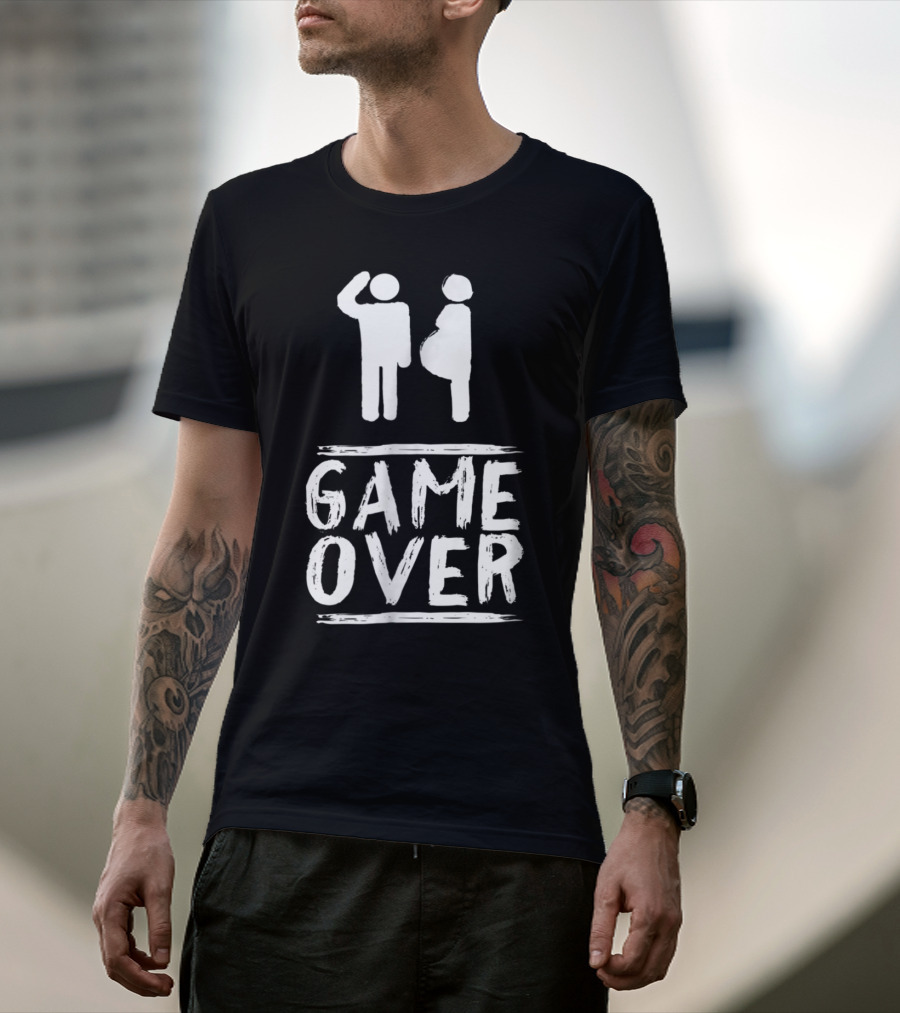 Game Over Cute Pregnancy New Babies New Dad Expecting Parent T-Shirt