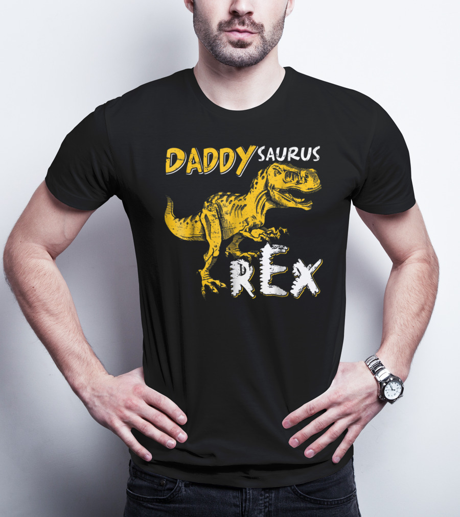 Daddysaurus Rex Dinosaur Daddy Saurus T-Rex T-Shirt