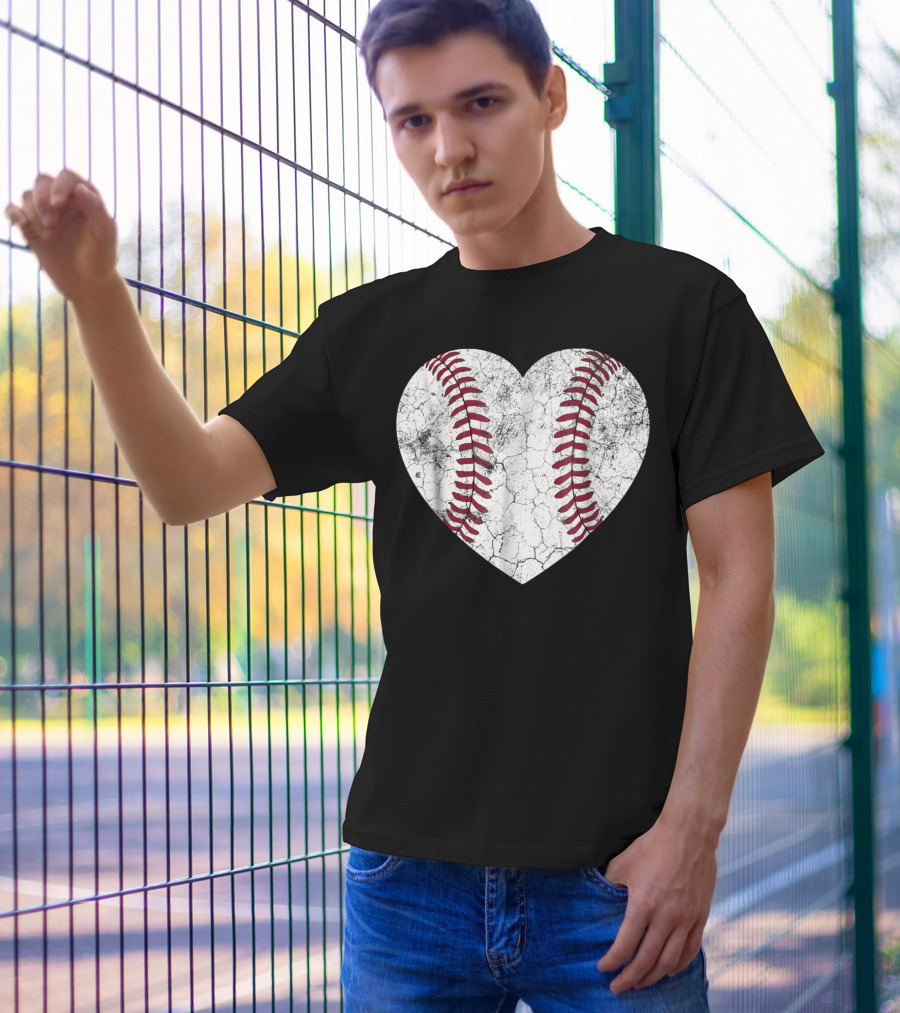 Baseball Heart Softball Love Fun T-Shirt