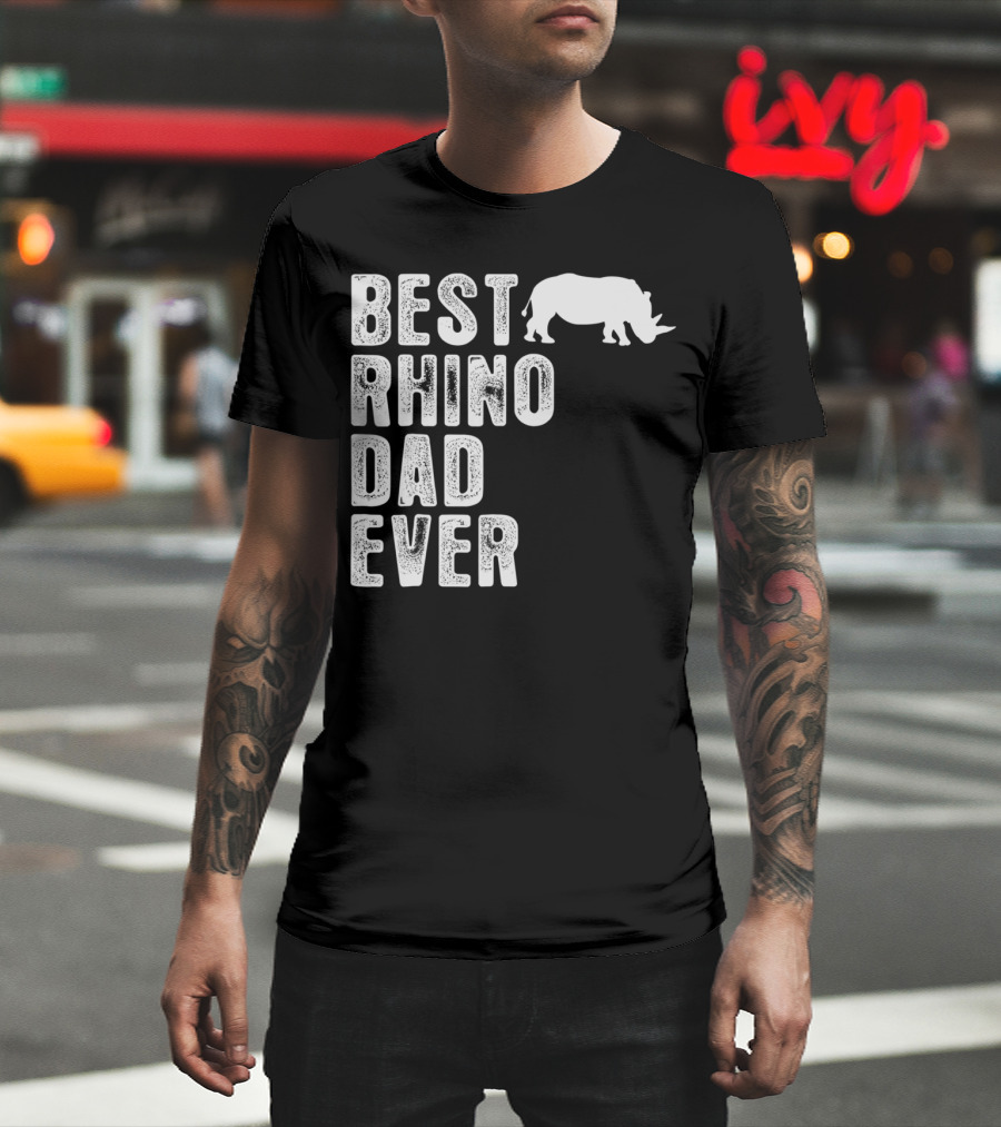 BEST RHINO DAD EVER RHINOCEROS T-Shirt
