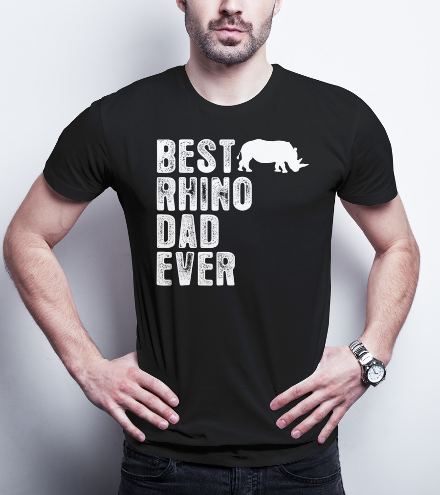 BEST RHINO DAD EVER RHINOCEROS T-Shirt
