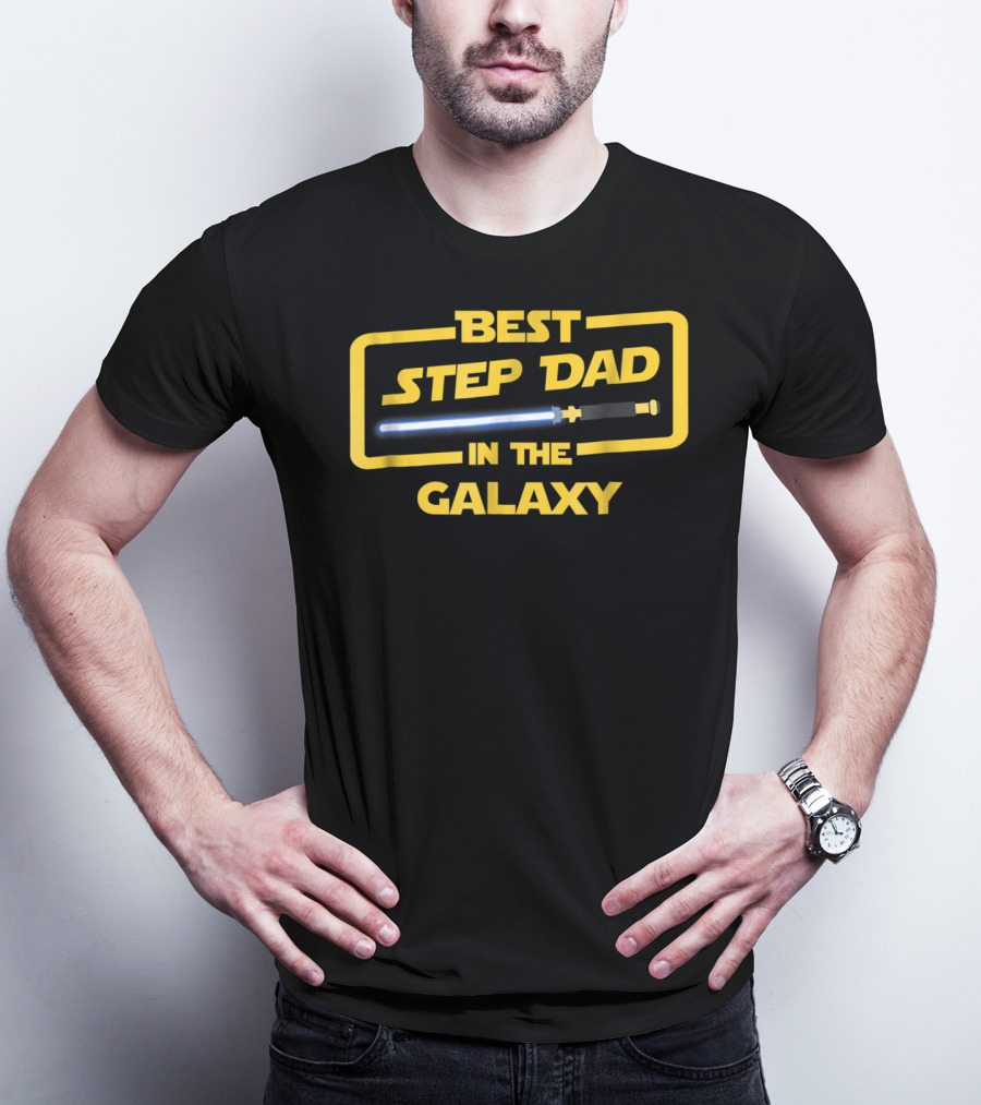 Best Step Dad In The Galaxy Lightsaber T-Shirt