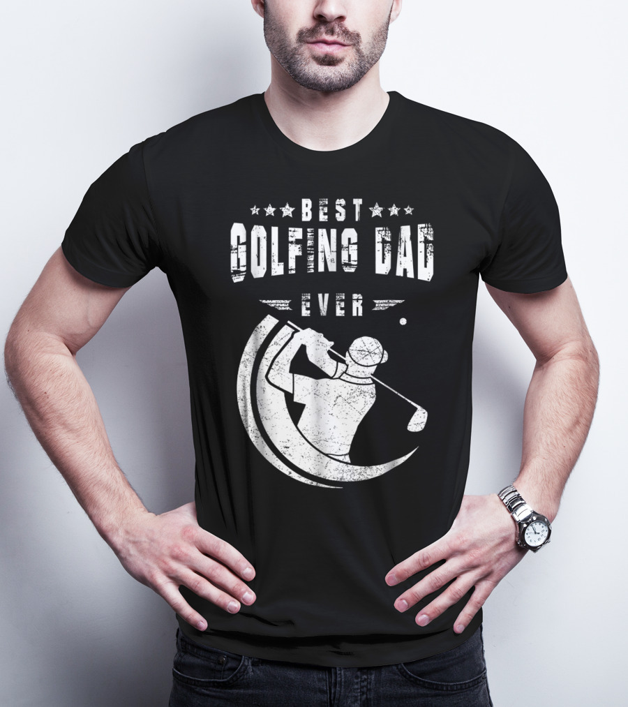 Best Golfing Dad Ever Golf Swing T-Shirt
