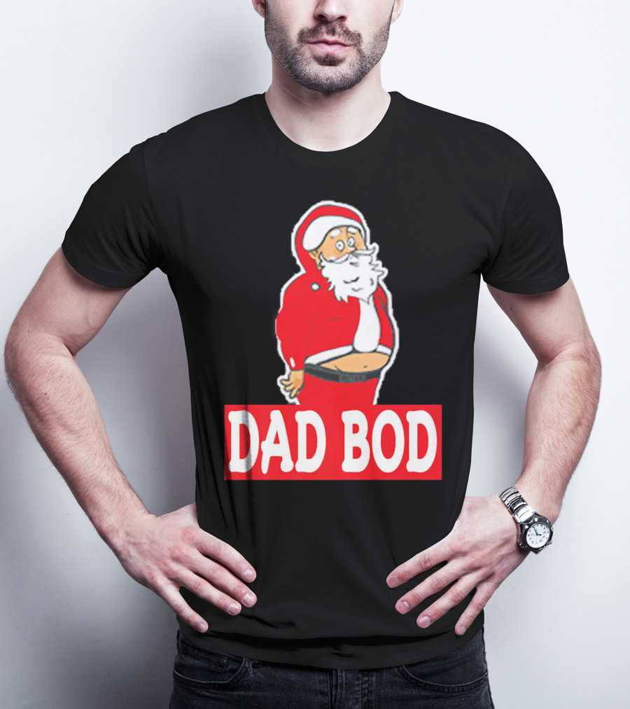 Dad Bod Funny Christmas Santa Belly UglyParty45 T-Shirt