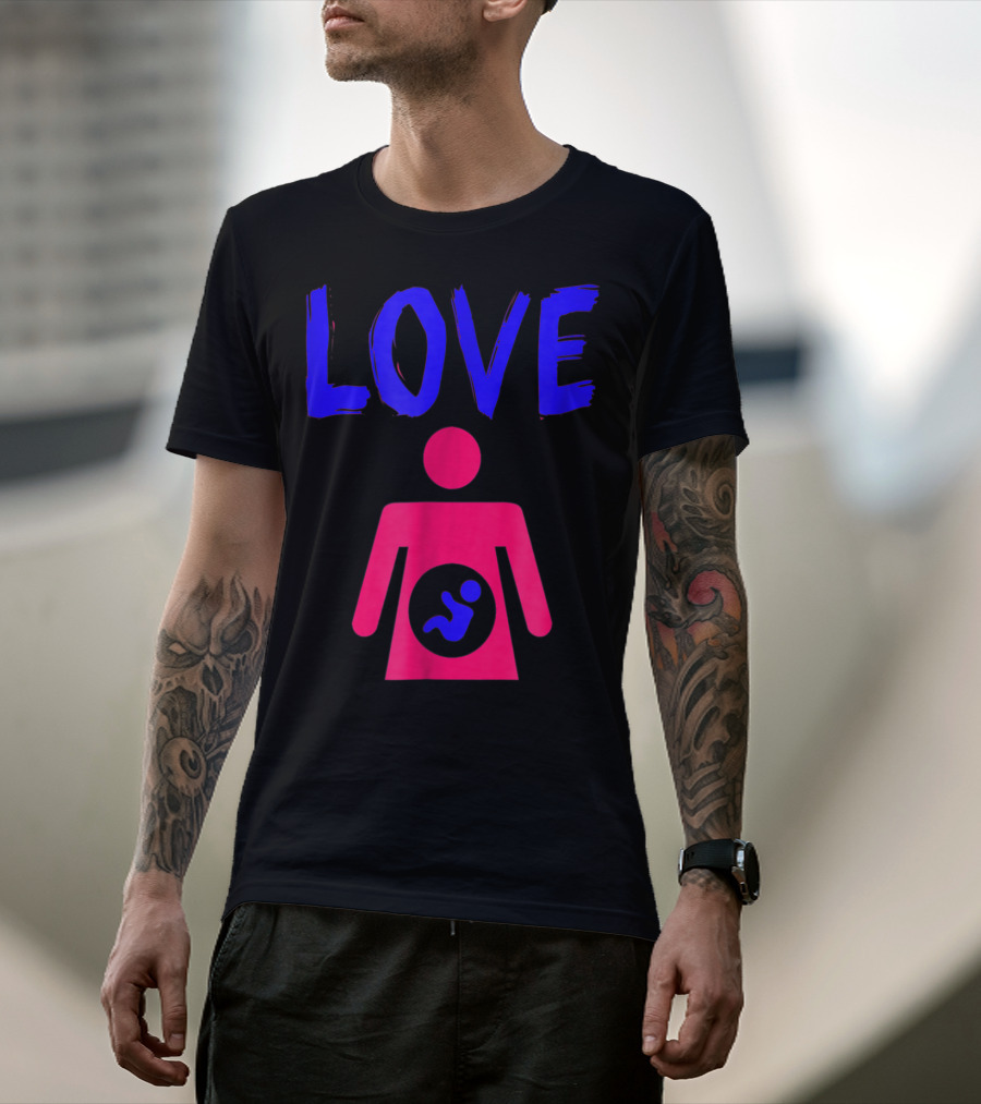 LOVE DAD MOM SON PREGNANCY T-Shirt