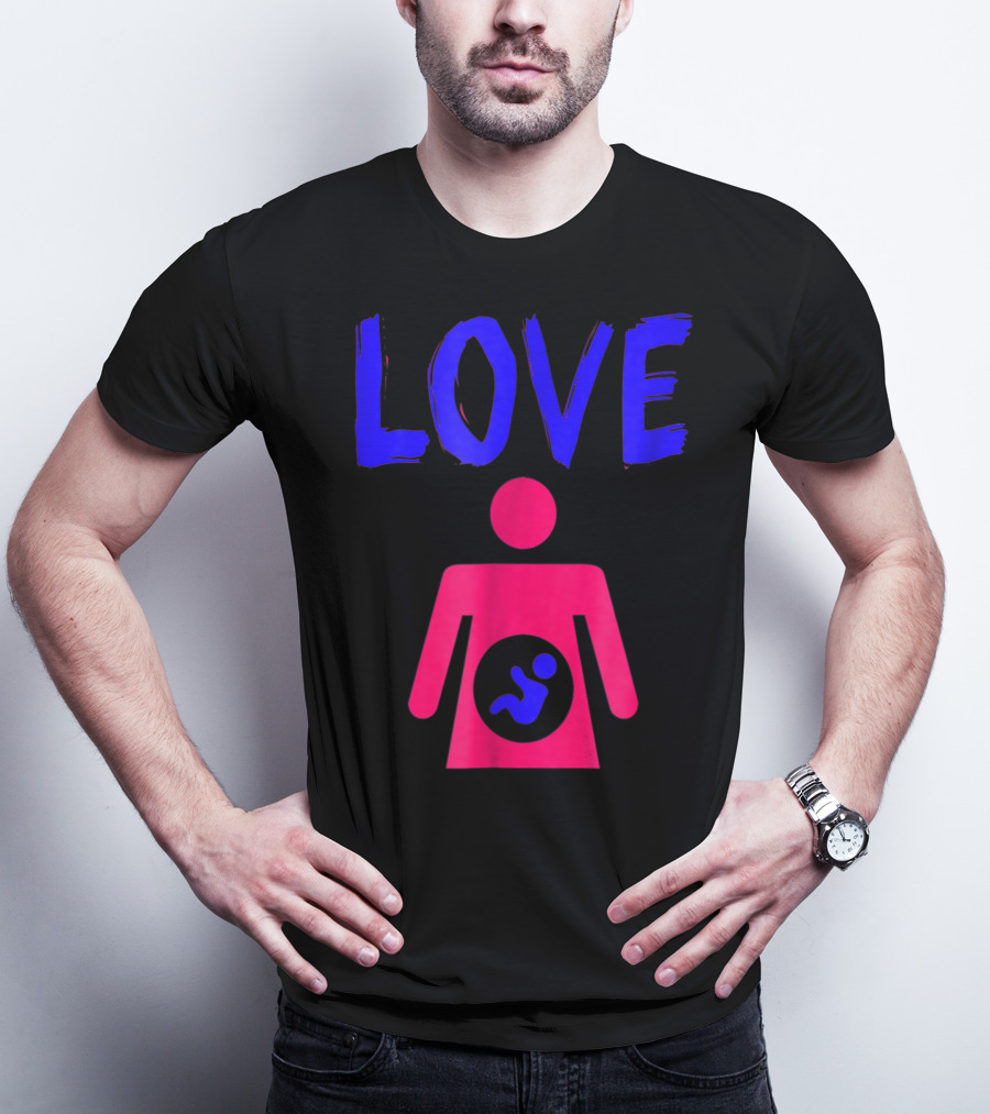 LOVE DAD MOM SON PREGNANCY T-Shirt