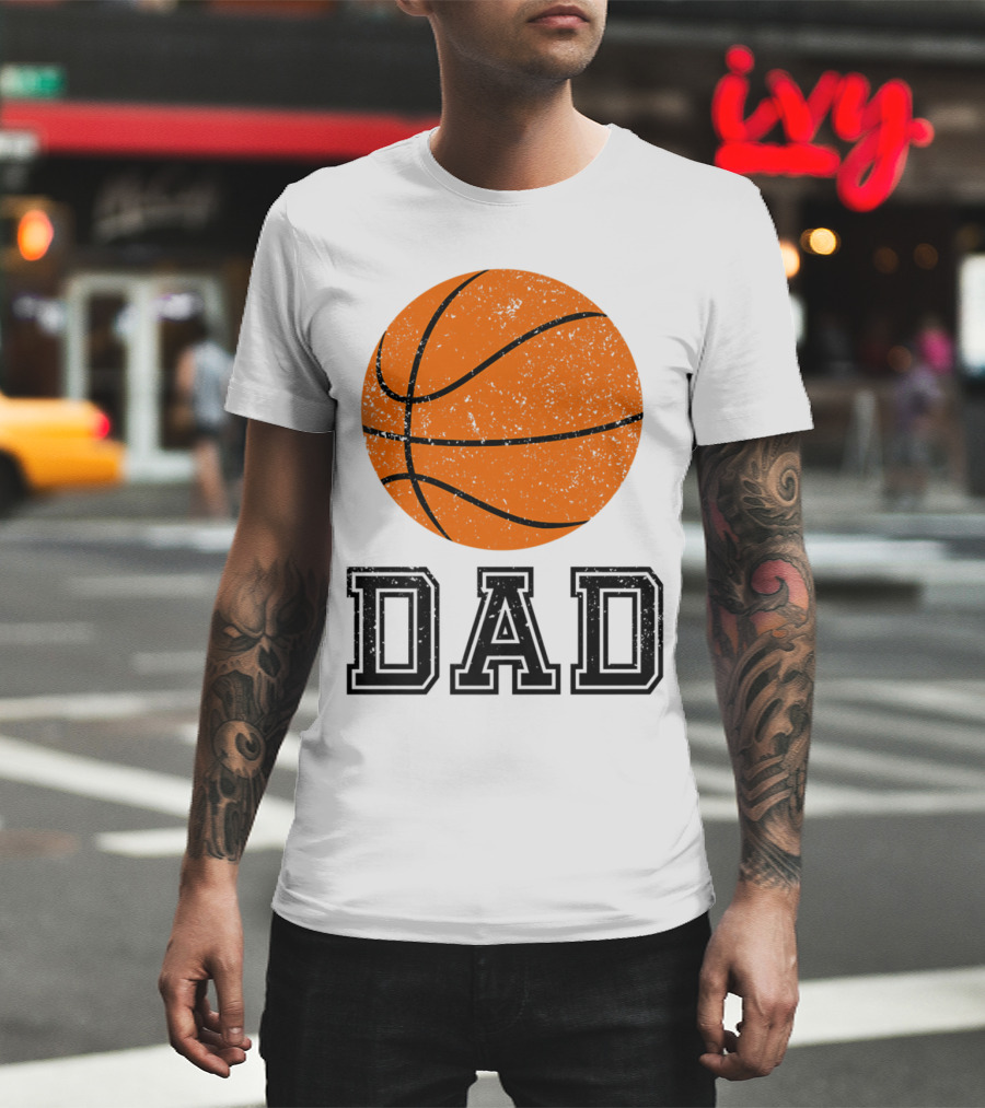 Basketball Dad Vintage Ball T-Shirt